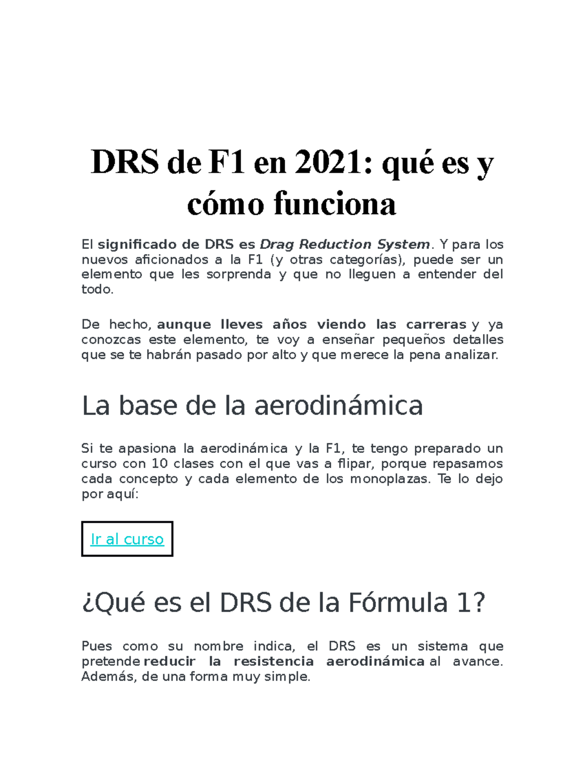 DRS de F1 en 2021 - DRS de F1 en 2021: qué es y cómo funciona El ...