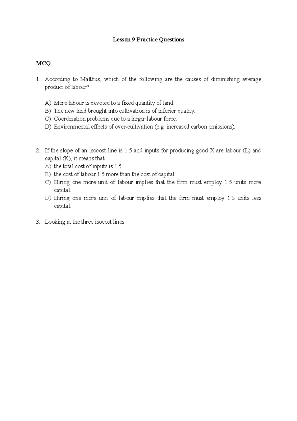 Lesson 9 Practice Questions - Lesson 9 Practice Questions MCQ According ...