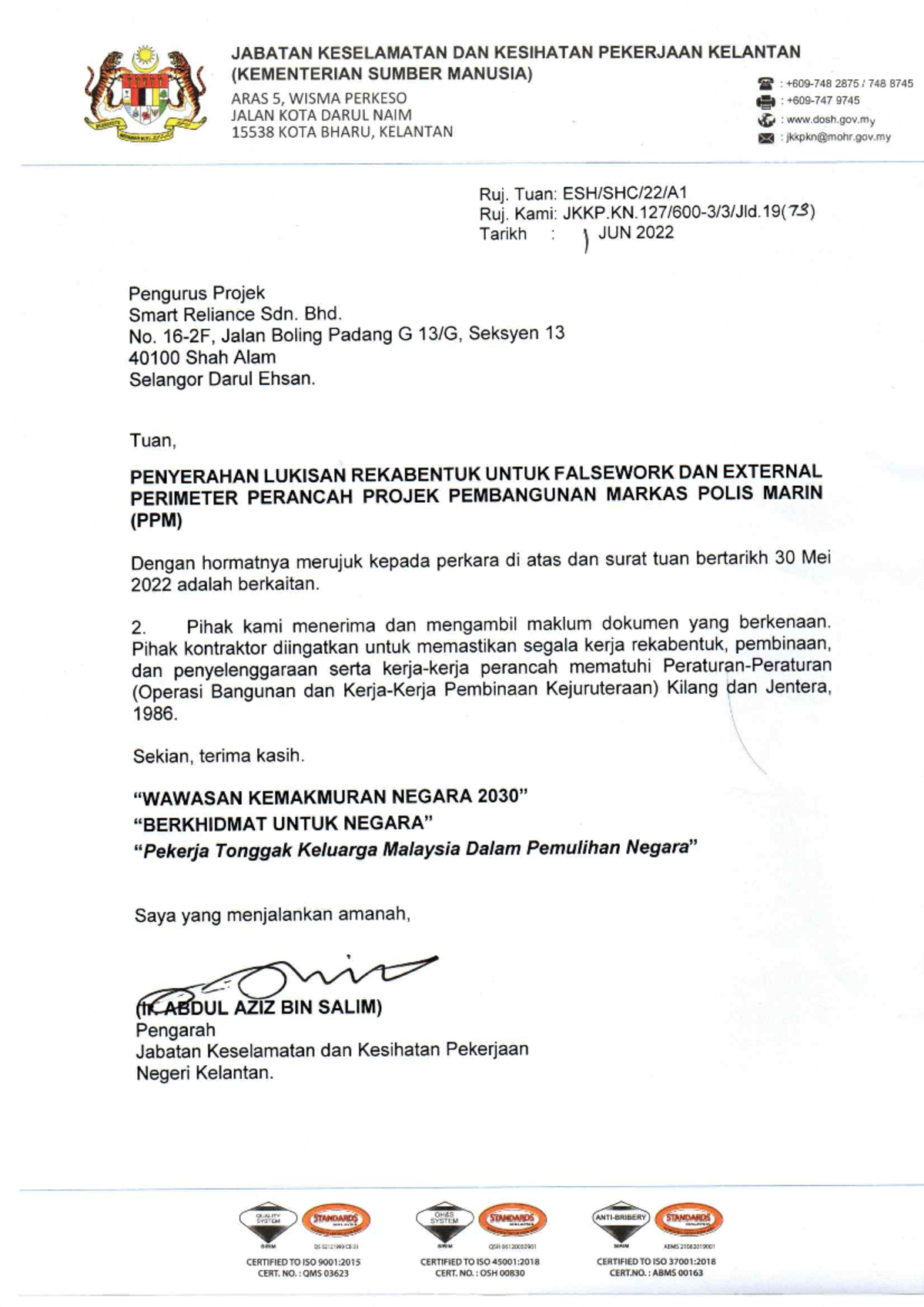 Surat DOSH - Introduction to Occupational Safety and Health - Studocu