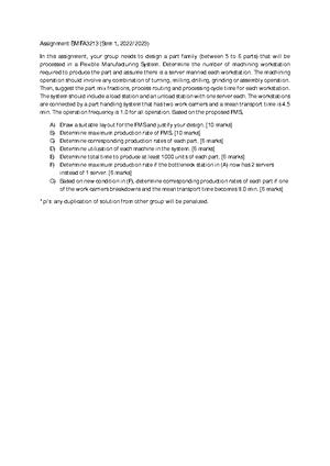 Assignment 1 Basic PLC Control - ASSIGNMENT 1 FACULTY OF MANUFACTURING ...