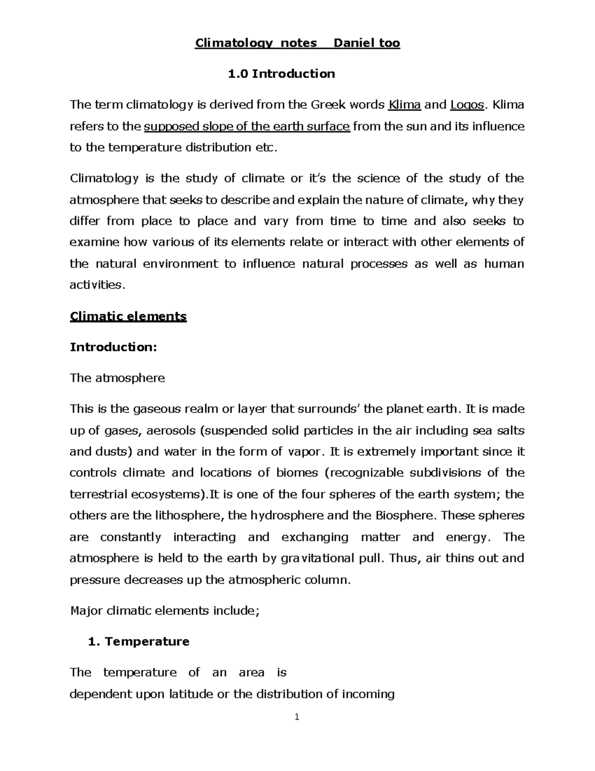MKU - Climatology notes - Climatology notes _ Daniel too 1 Introduction ...