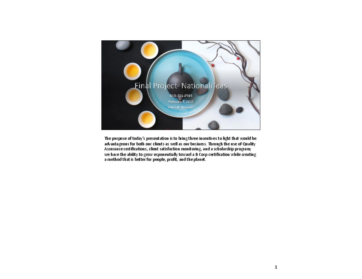 QSO 321 7-2 Project - Please use this as a guide. Do not directly copy. - The purpose of today’s ...