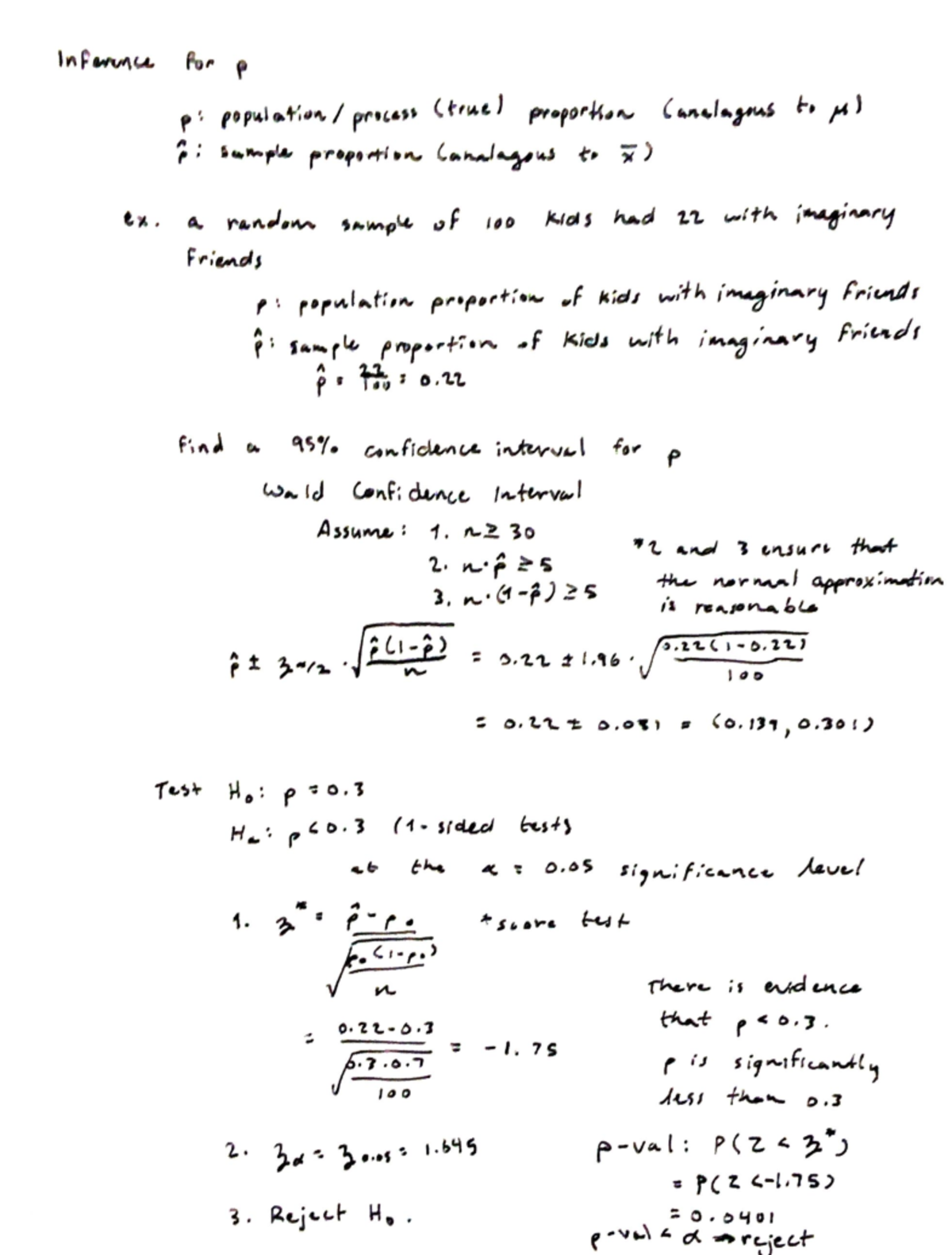 Inference for p - Professor - Matthew Bognar - Inforunu for P P ...