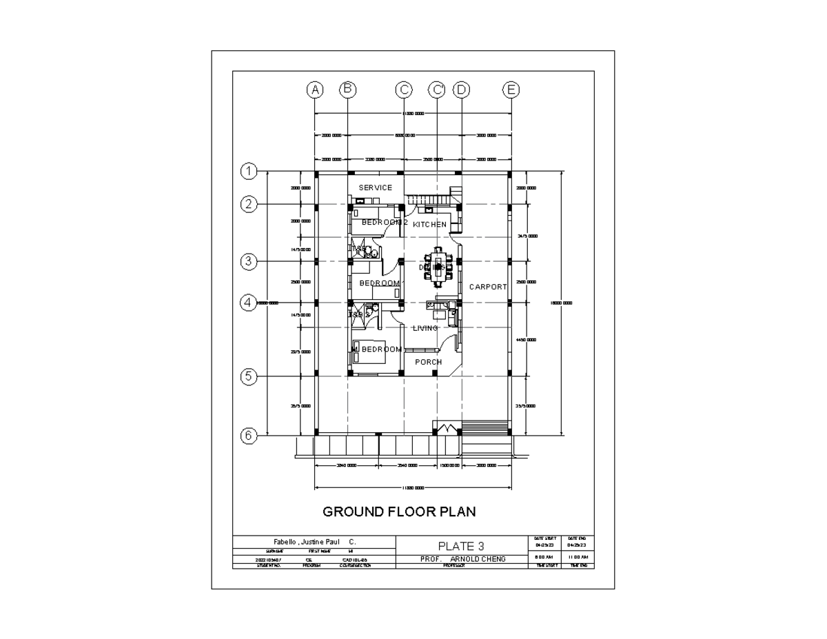 FPL1 Floor PLAN-Model - TIME START TIME END DATE START DATE END 04/25/23 04/25/ 6:00 AM 11:00 AM ...