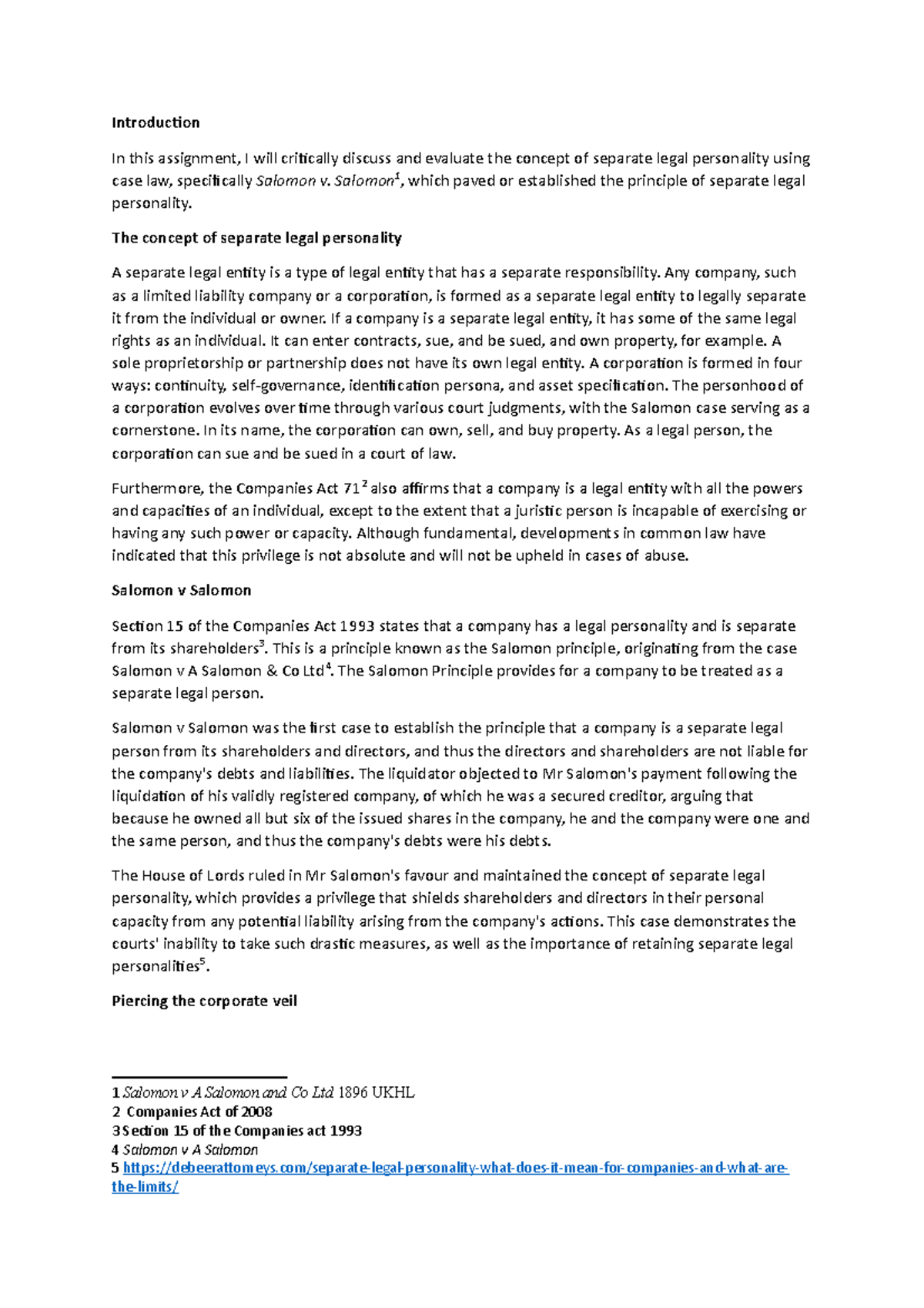 Business Entities Assignment - Introduction In this assignment, I will ...