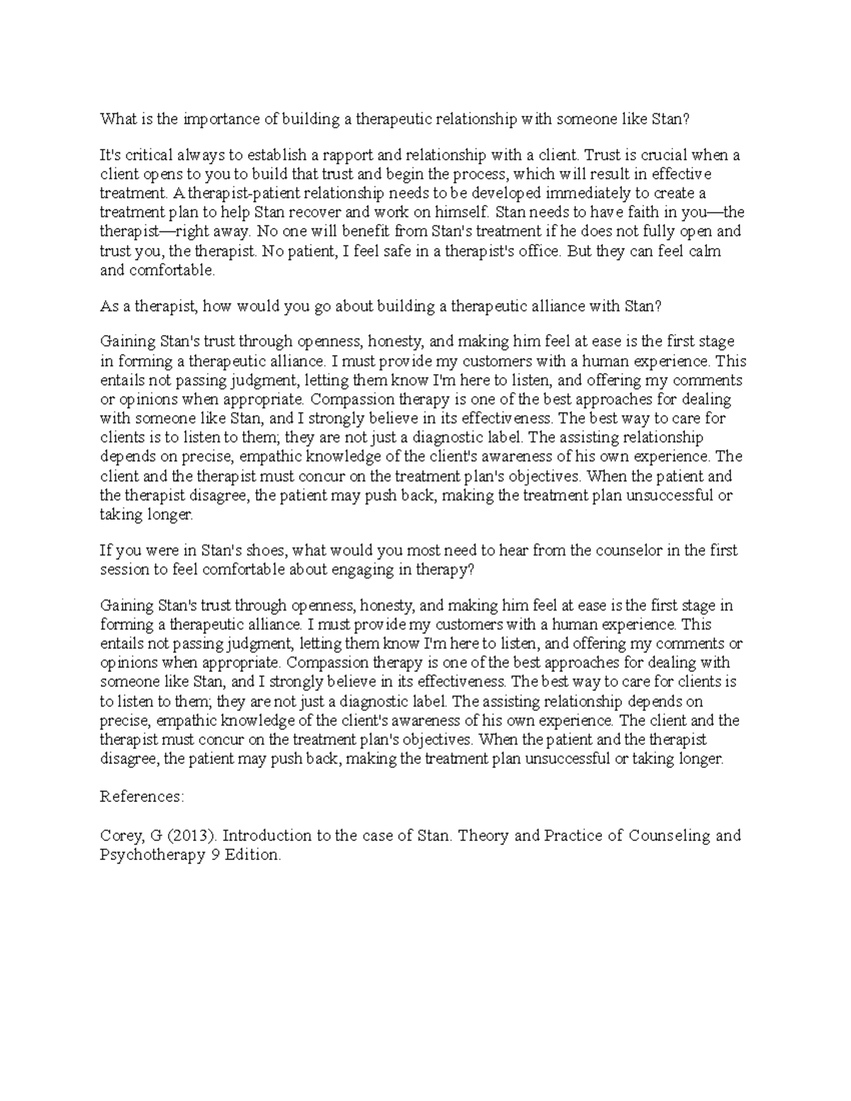 Psy 315 Disc1-2 - paper - What is the importance of building a ...