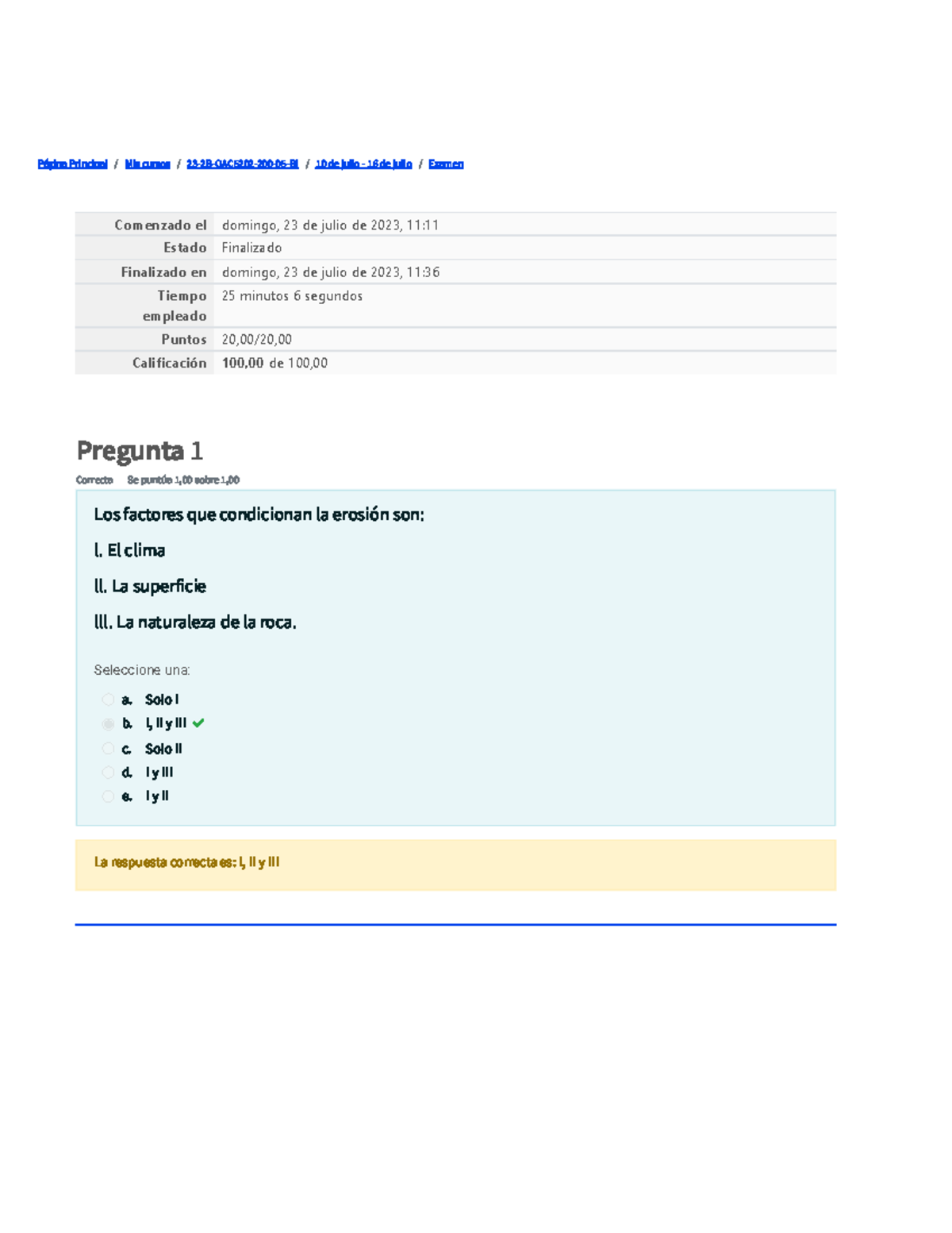 Examen 1 - Página Principal / Mis cursos / 23-2B-QAC5202-200-05-BI / 10 ...