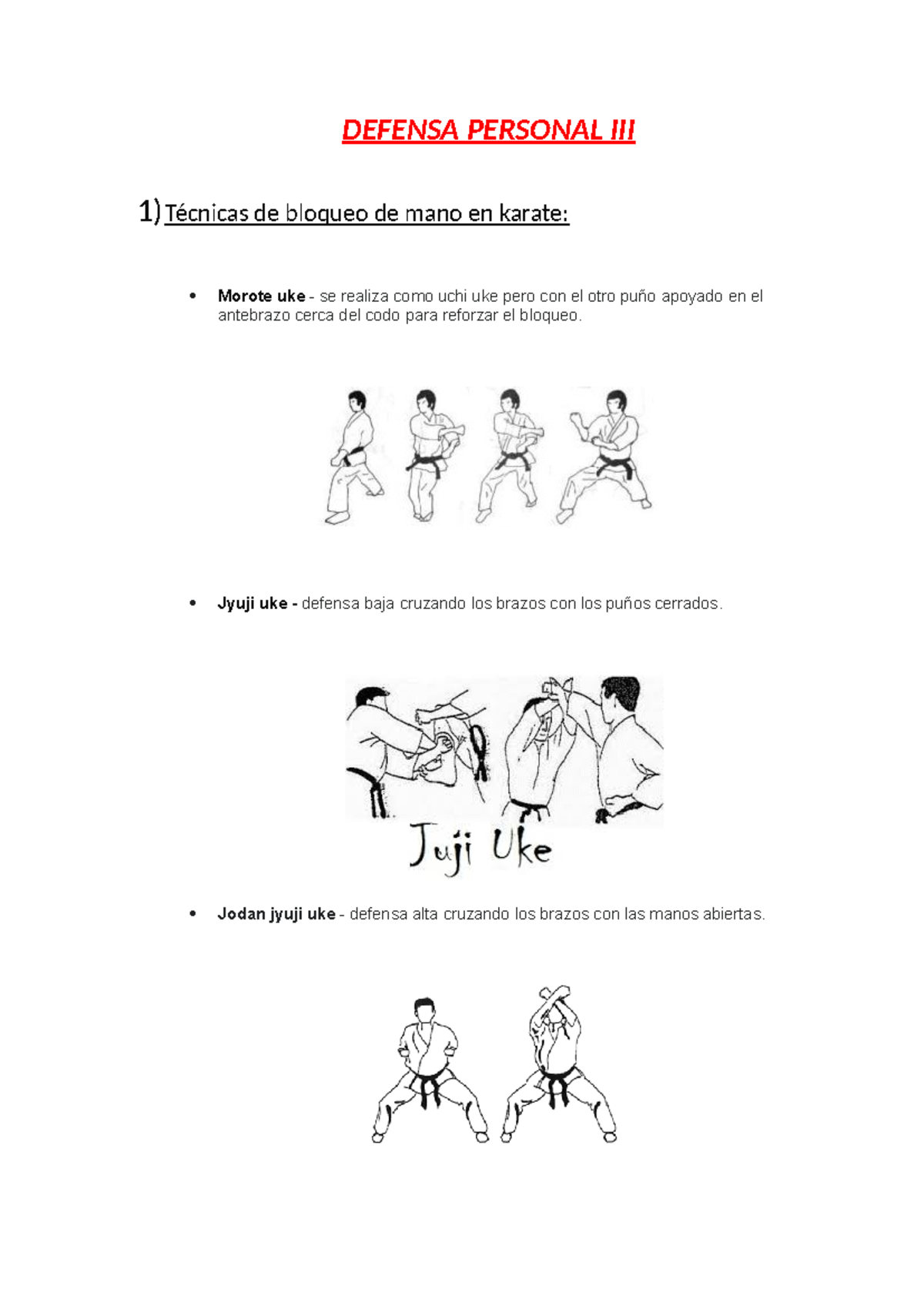 Defensa personal lll - DEFENSA PERSONAL III 1)Técnicas de bloqueo de ...