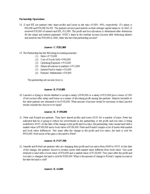 Pdfcoffee - practifce material for partnership dissolution - Dissolution of Partnership A - Studocu