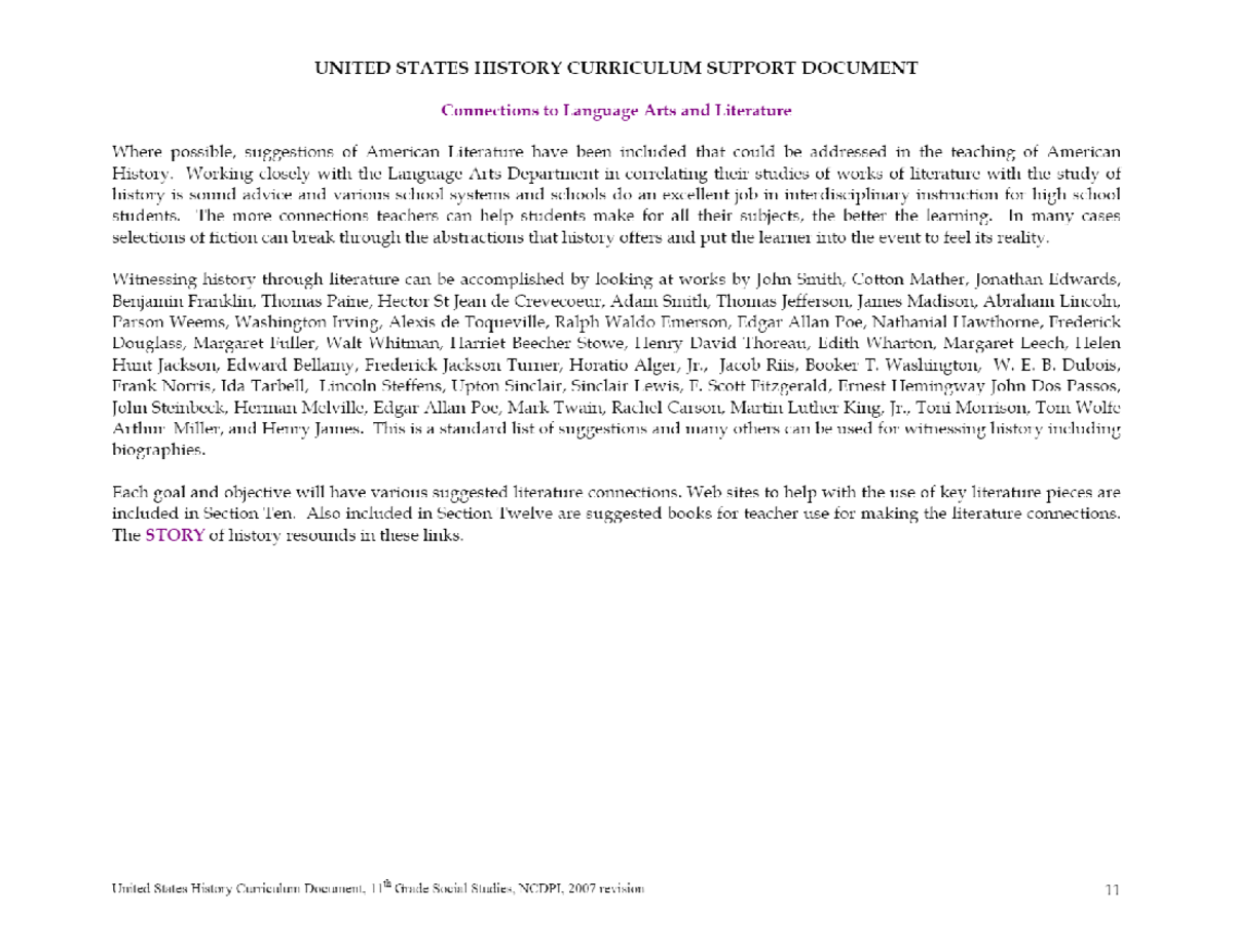 United States History Curriculum Document 2 - HIS 102 - Studocu