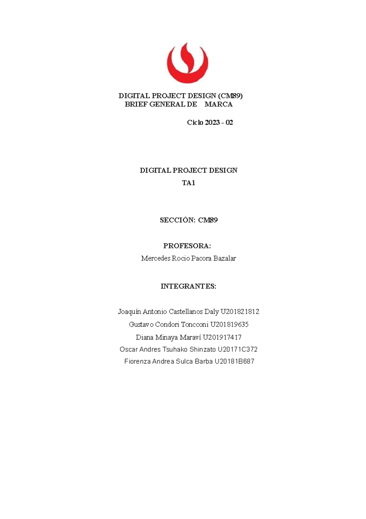 Brief Script - G5 - DIGITAL PROJECT DESIGN (CM89) BRIEF GENERAL DE ...