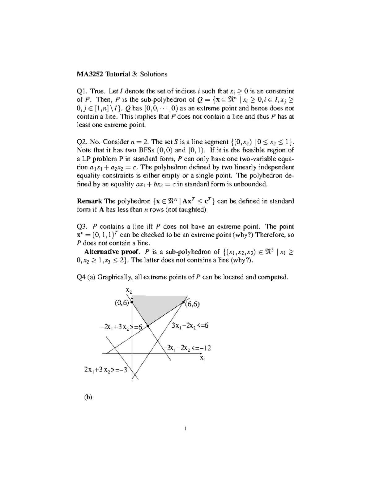 T3 Sol - MA3252 Tutorial 3 Solutions - MA3252 Tutorial 3: Solutions Q1. True. LetIdenote the set ...