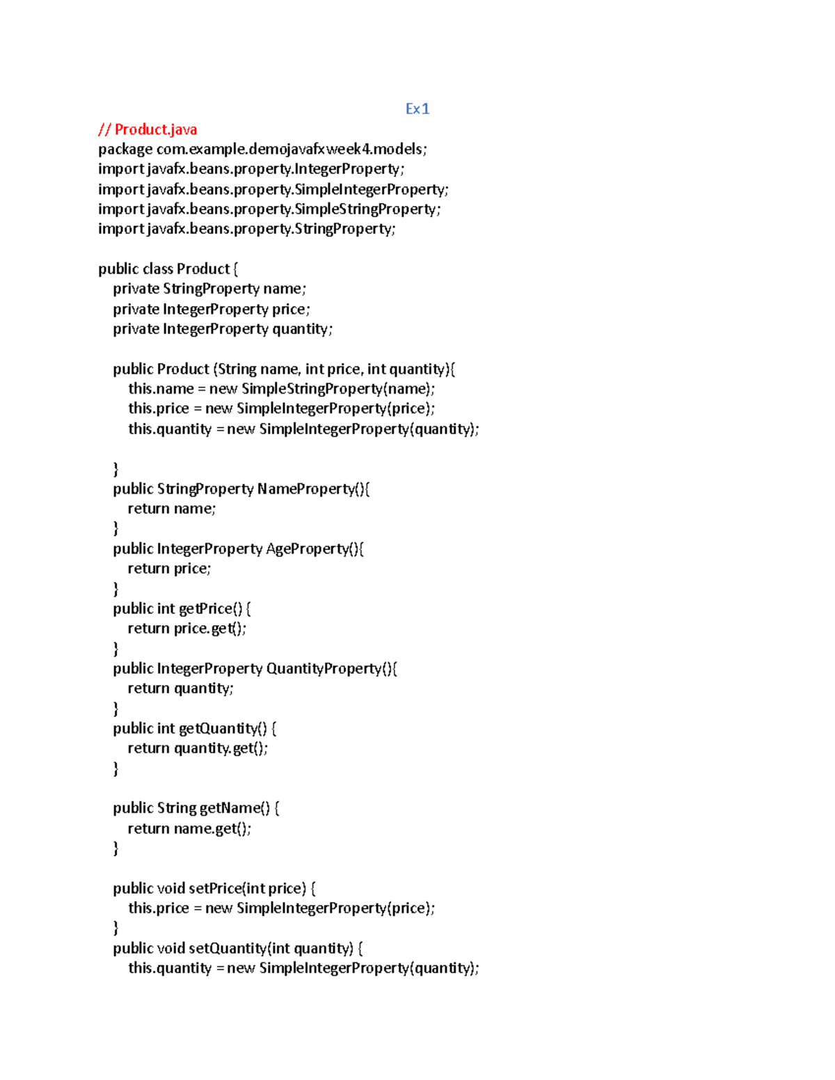 31221020537 - code - Ex // Product package com.example.demojavafxweek4 ...