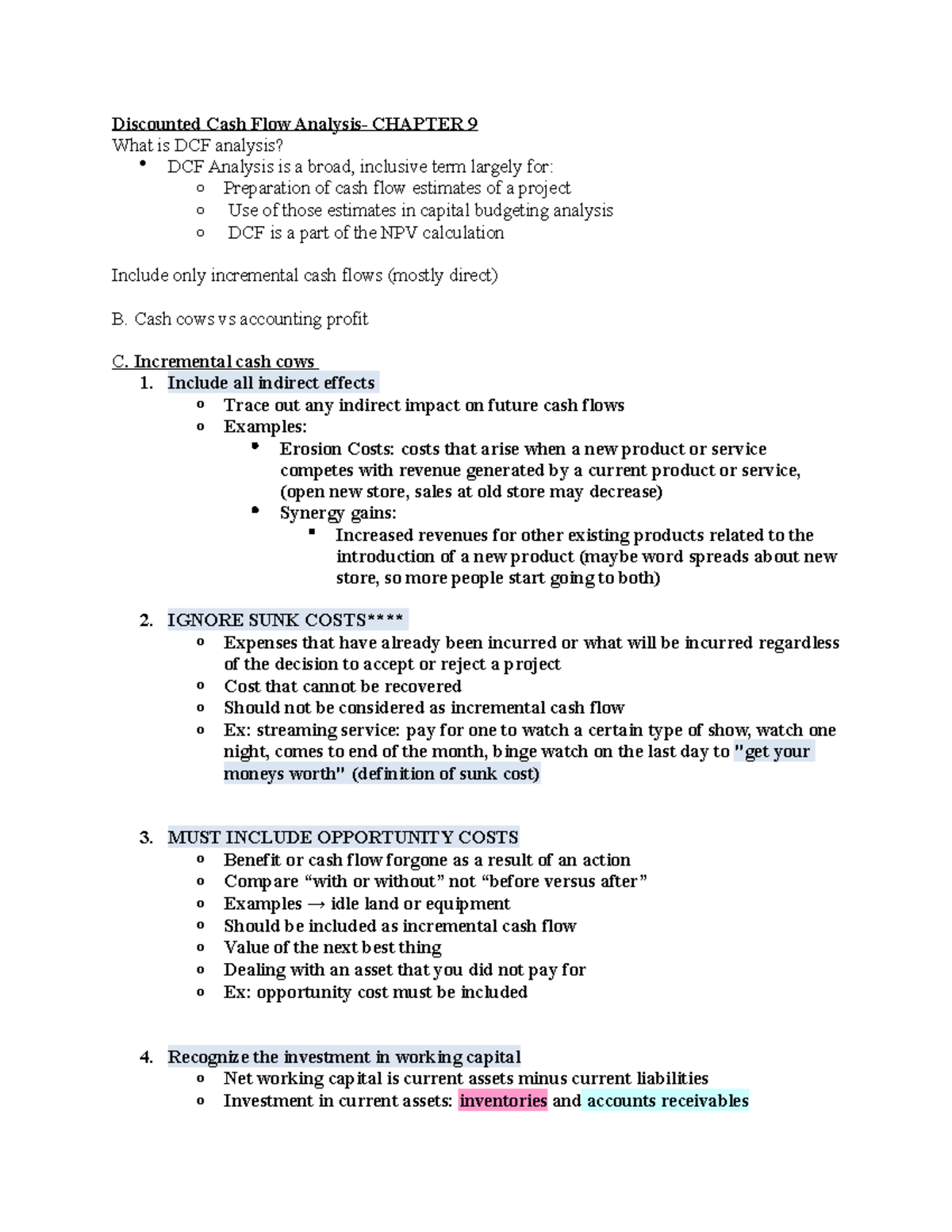 FI302 Chapter 9 - Discounted Cash Flow Analysis- CHAPTER 9 What is DCF ...