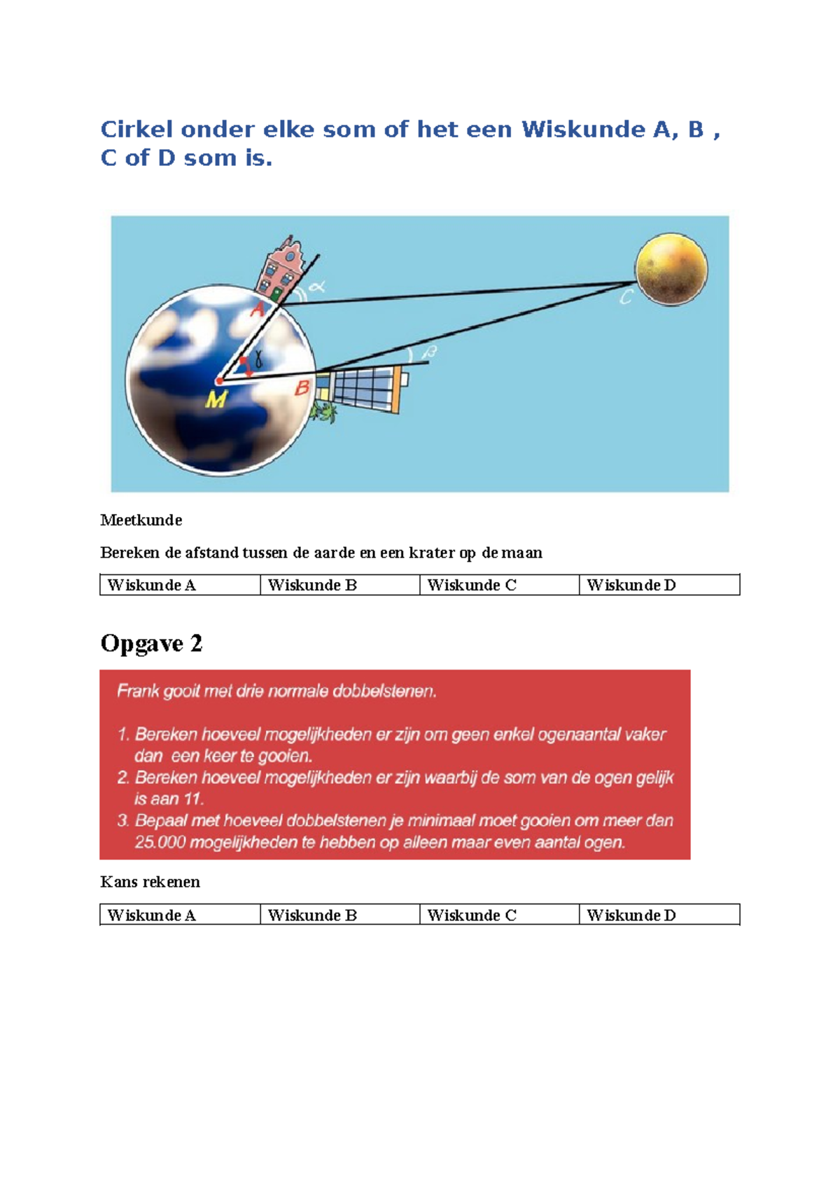 Opdracht 1 - over wiskunde D - Vakdidactiek eindopdracht - Cirkel onder ...