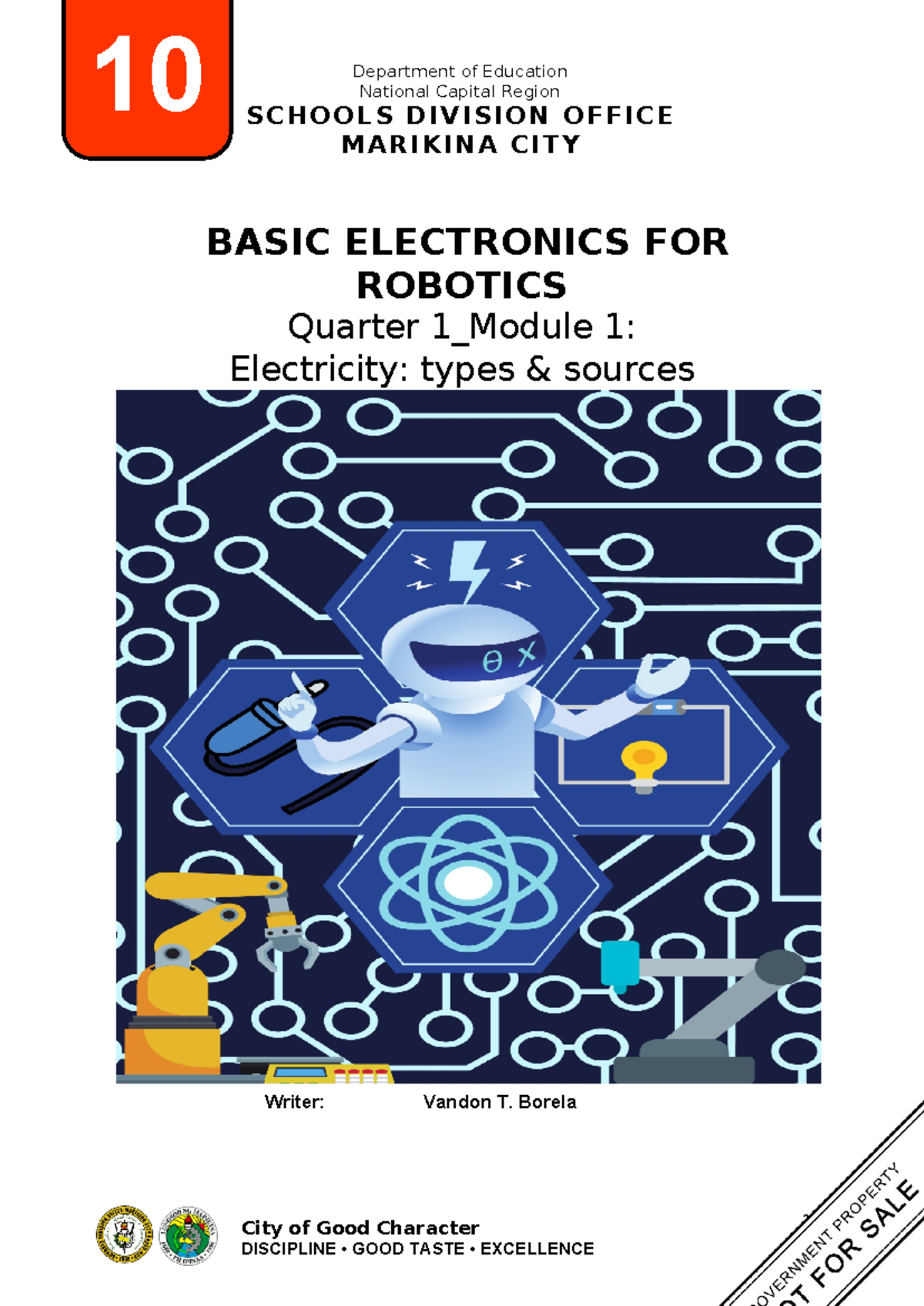 Robotics Q1 Module-1 - ####### City of Good Character BASIC ELECTRONICS ...
