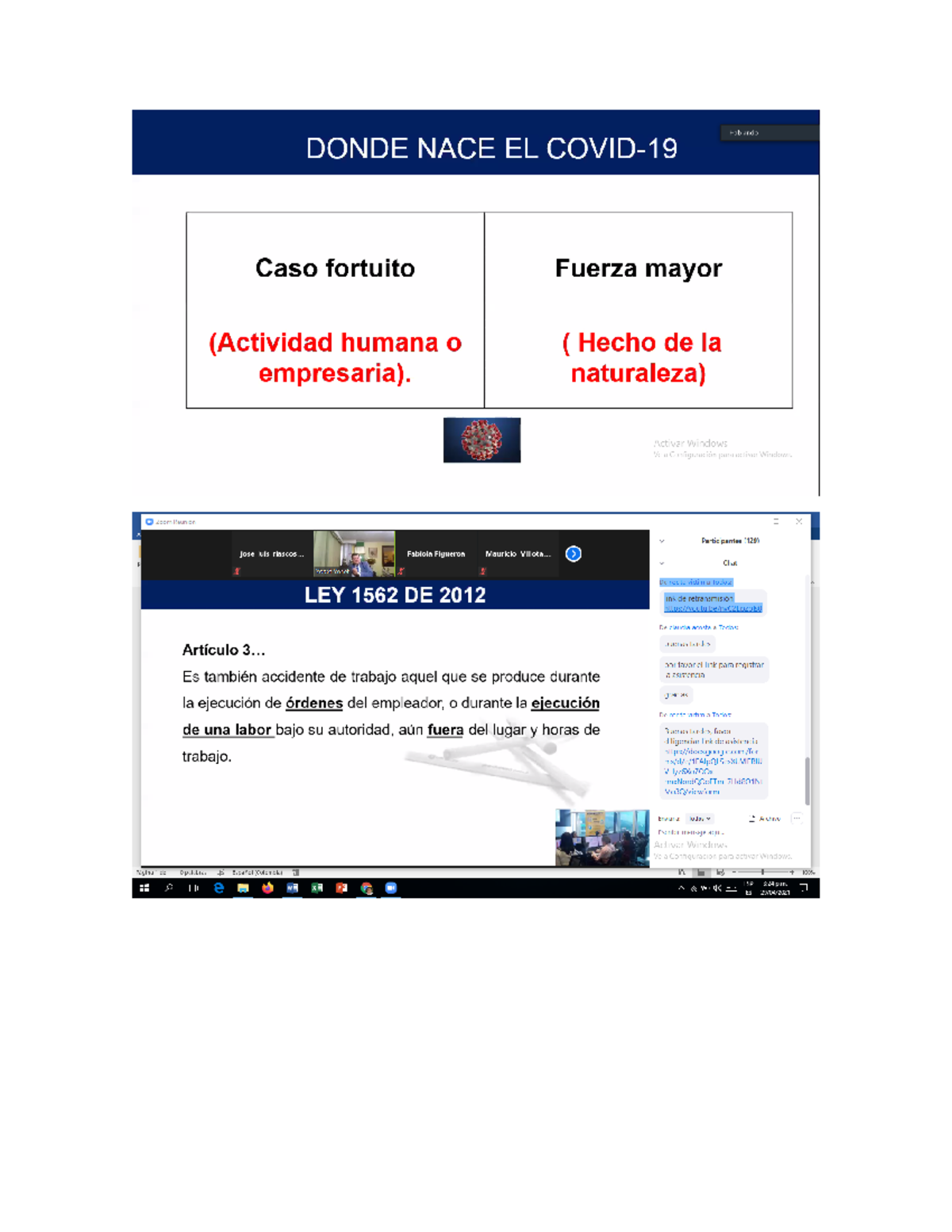 Presentacion IDSN covid inclusion como accidente laboral - salud ...