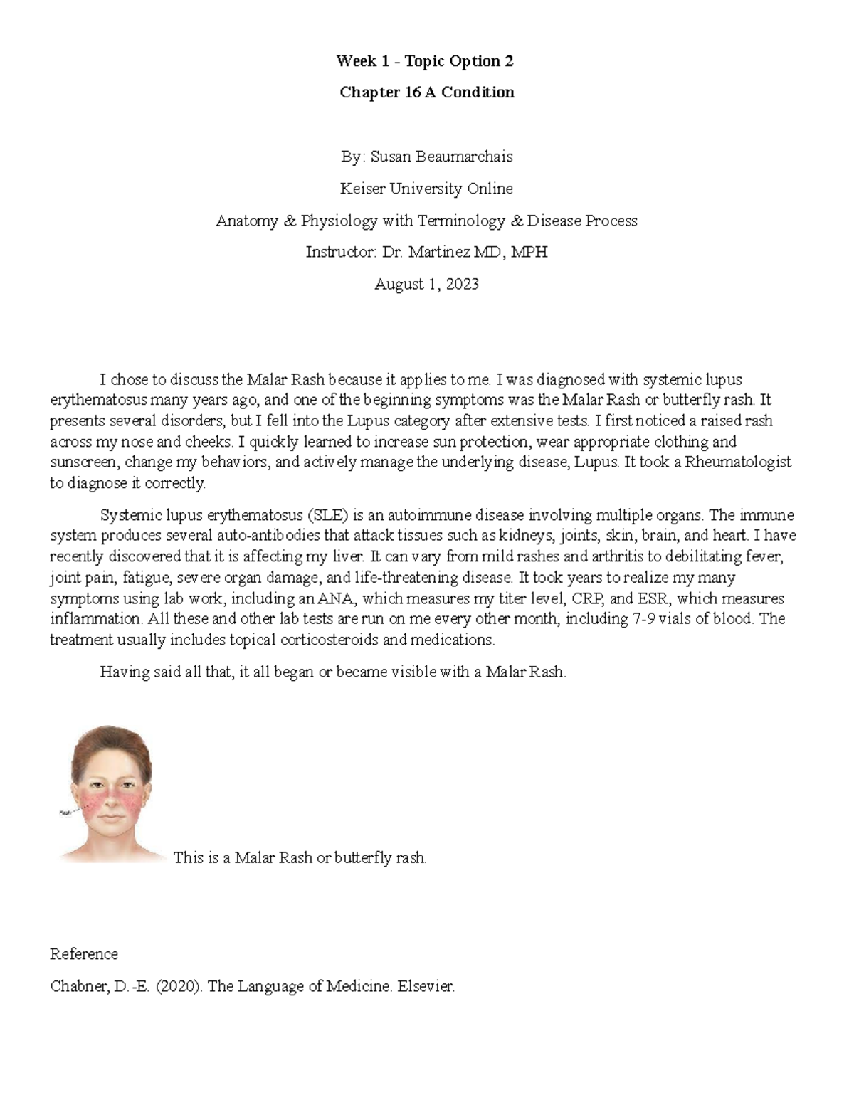 Week 1 Topic 2 Assignment for A and P - Week 1 - Topic Option 2 Chapter ...