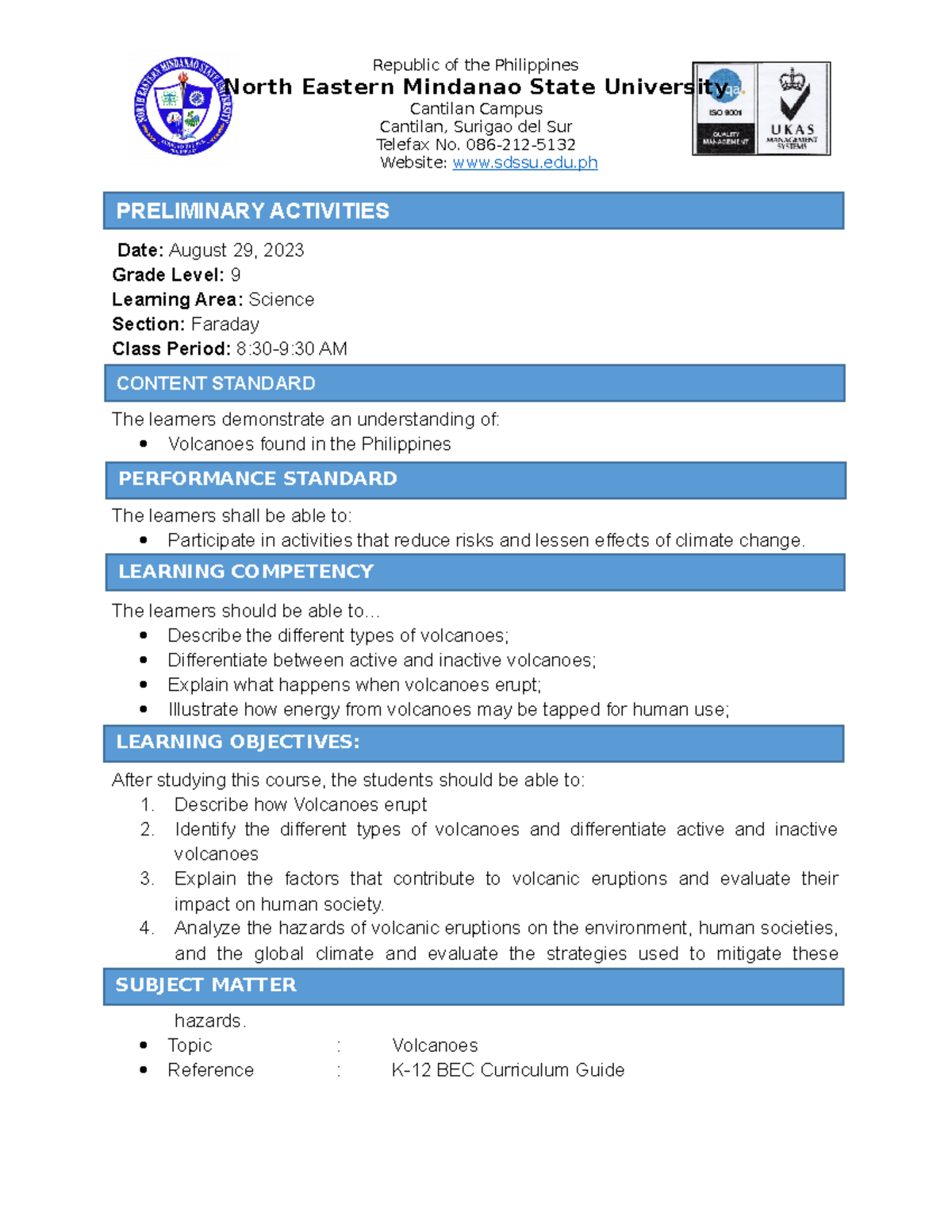 Detailed Lesson Plan (Multicultural) - North Eastern Mindanao State University Cantilan Campus ...