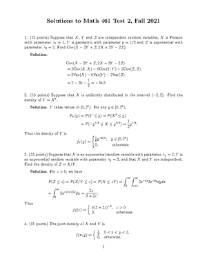 MATH 461 HW 9 Solutions - 9th Homework Set — Solutions Chapter 6 Problem 6 LetX 1 ,... , X 5 be ...