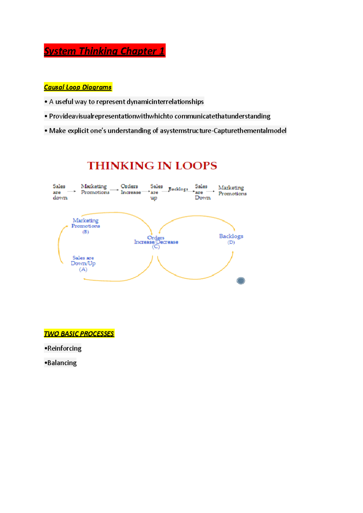 Sst301 notes - System Thinking Chapter 1 Causal Loop Diagrams A useful ...
