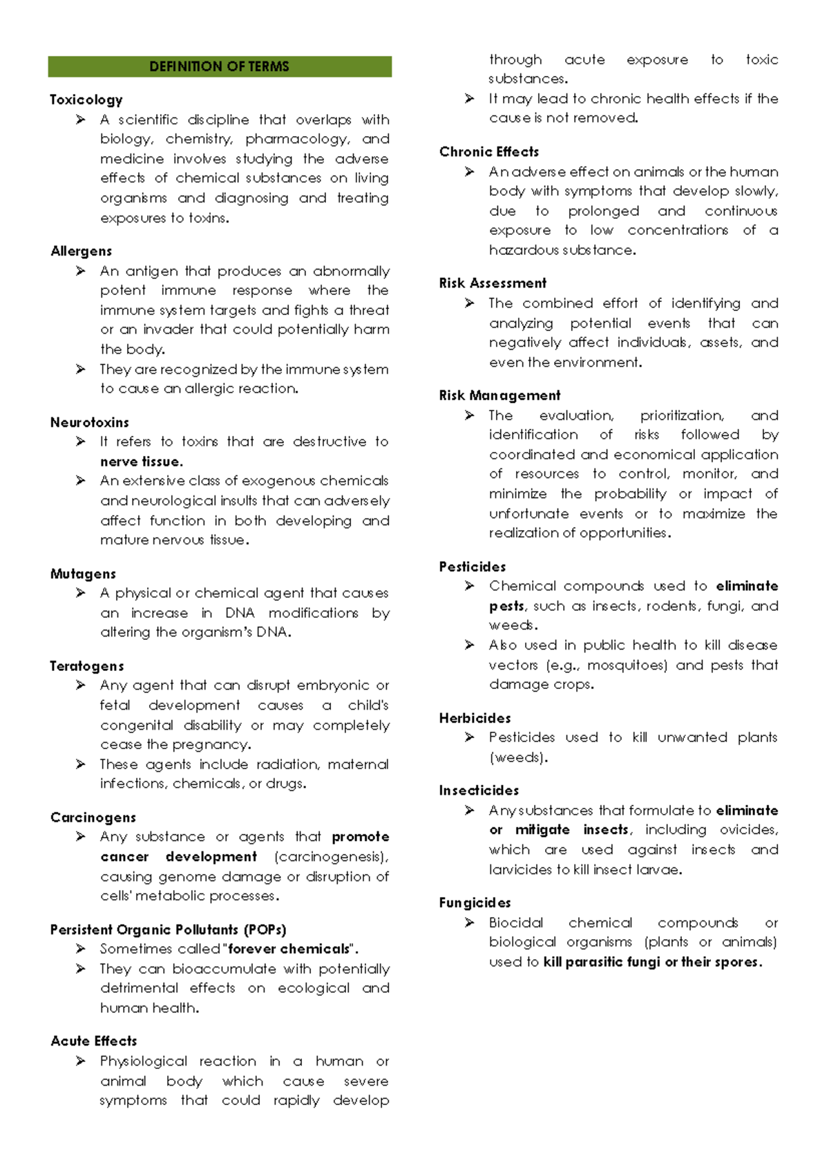 Lesson 3 Environmental Science Reviewer - DEFINITION OF TERMS ...