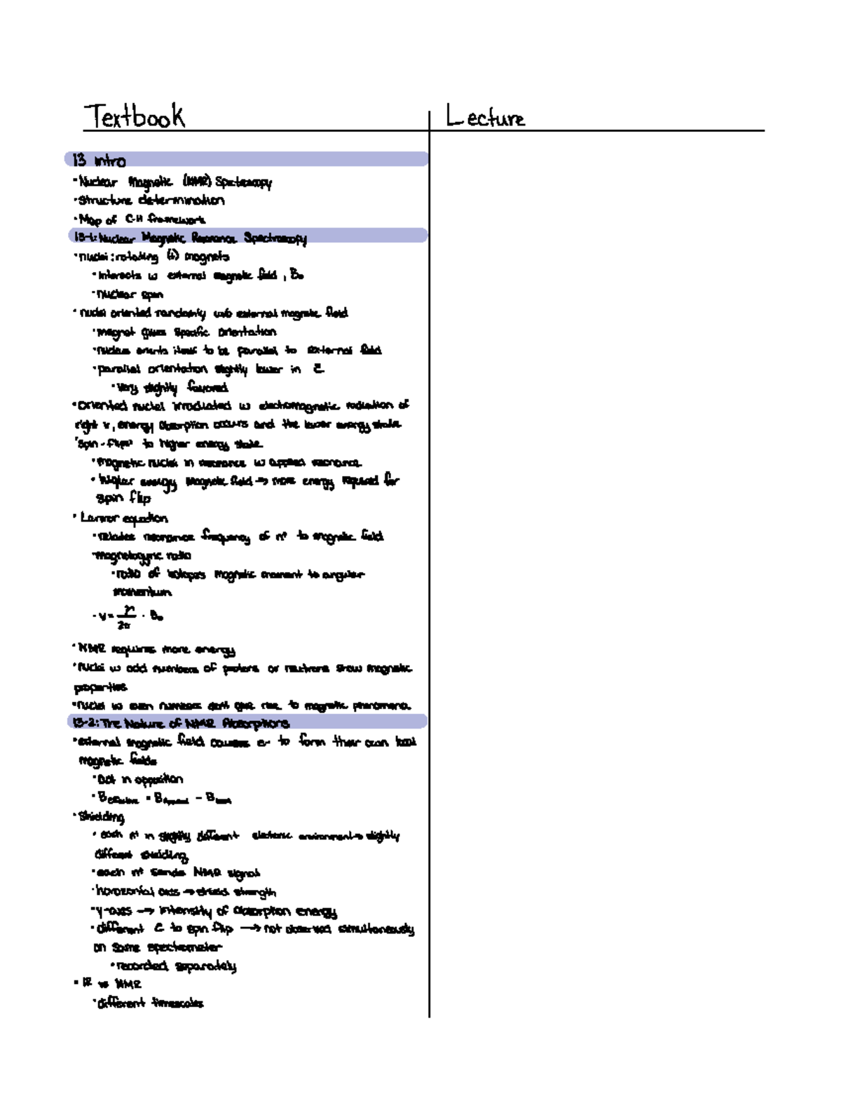 Chapter 13 Notes From Textbook And Lecture Chem 141 Studocu