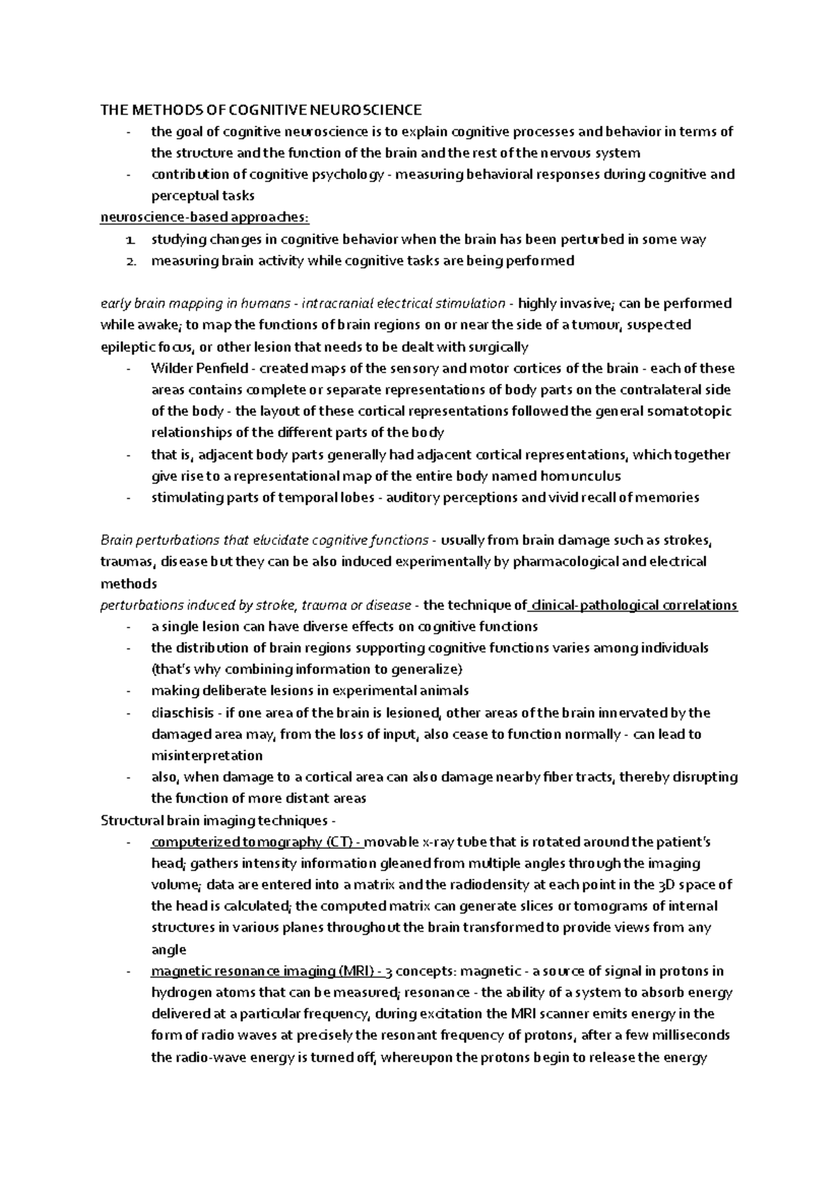 THE Methods OF Cognitive Neuroscience - THE METHODS OF COGNITIVE ...