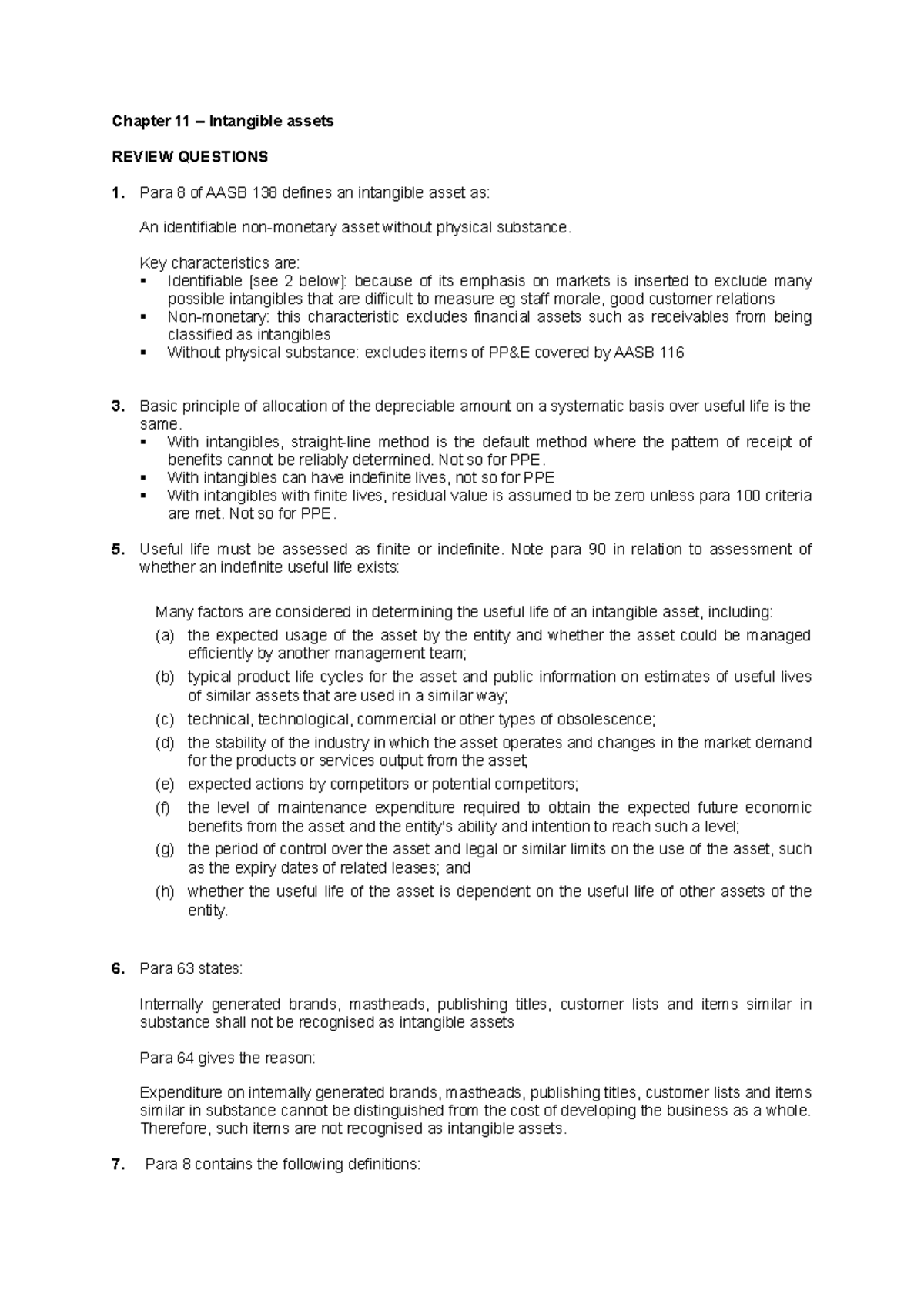 Chapter 11 Suggested Solutions - Chapter 11 – Intangible assets REVIEW ...