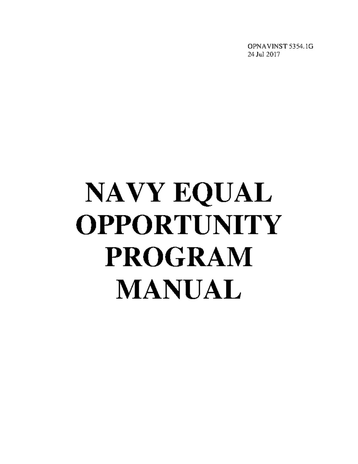 5354 - Syllabus - 24 Jul 2017 NAVY EQUAL OPPORTUNITY PROGRAM MANUAL ...
