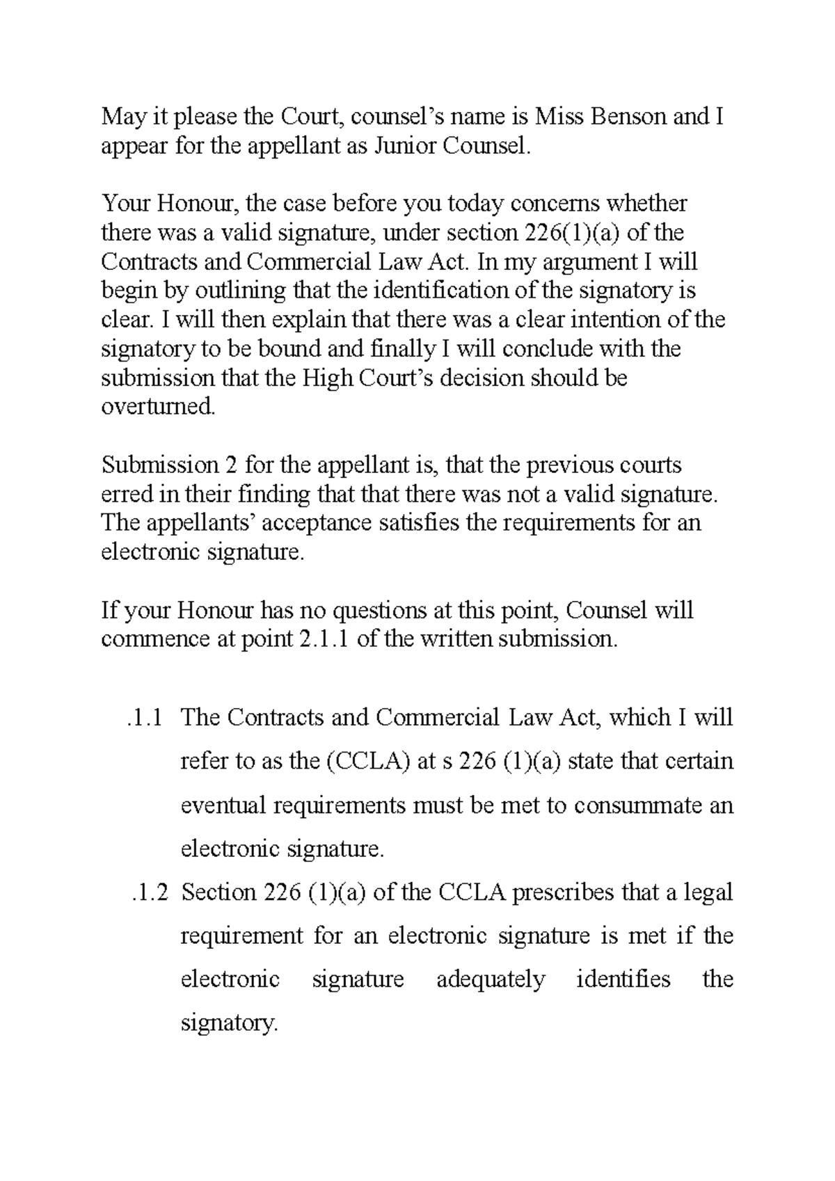 Moot Oral Subs - 104 - moot oral submissions - May it please the Court ...