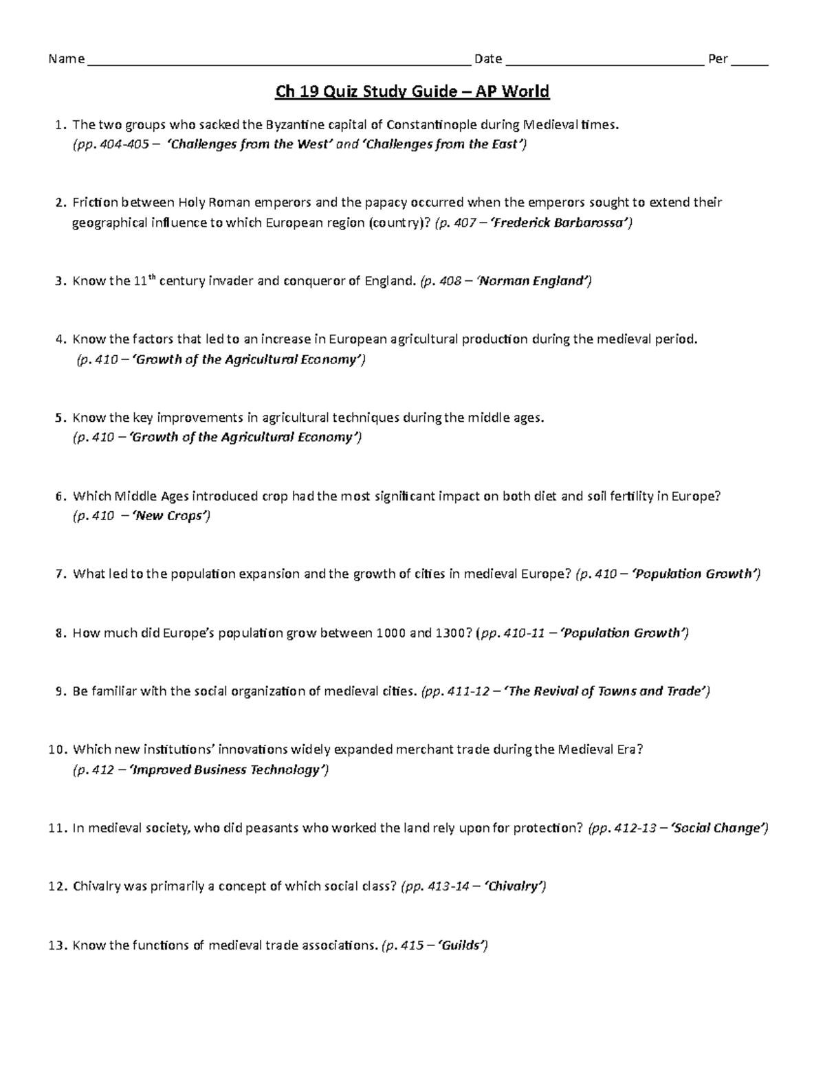 Ch 19 Quiz Study Guide 2022-23 2 - Studocu