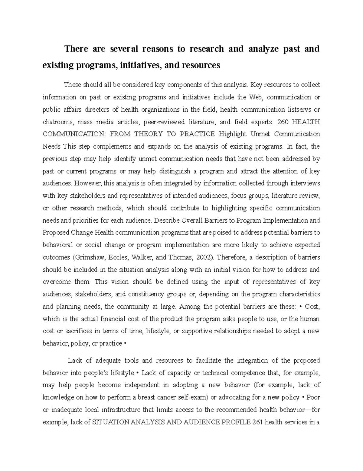 Research Existing Programs, Initiatives, and Resources - There are ...