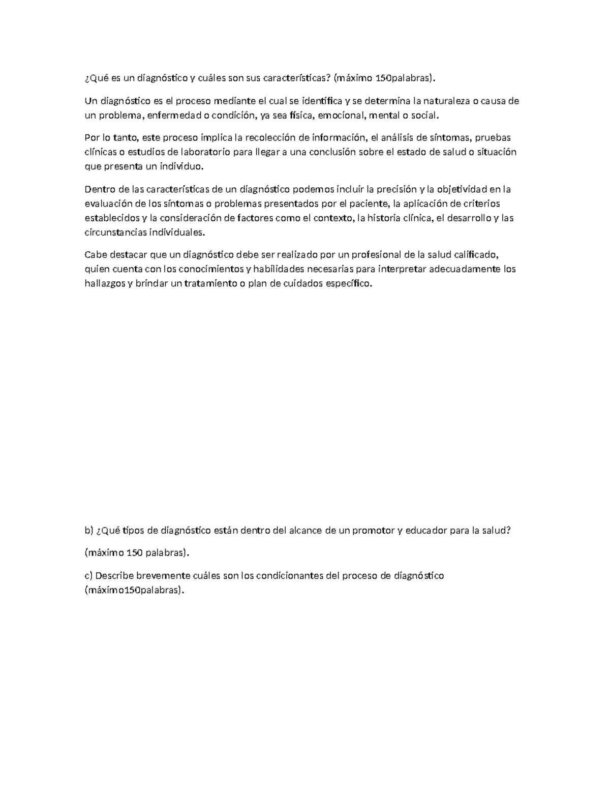 Qué es un diagnóstico y cuáles son sus características - ¿Qué es un ...