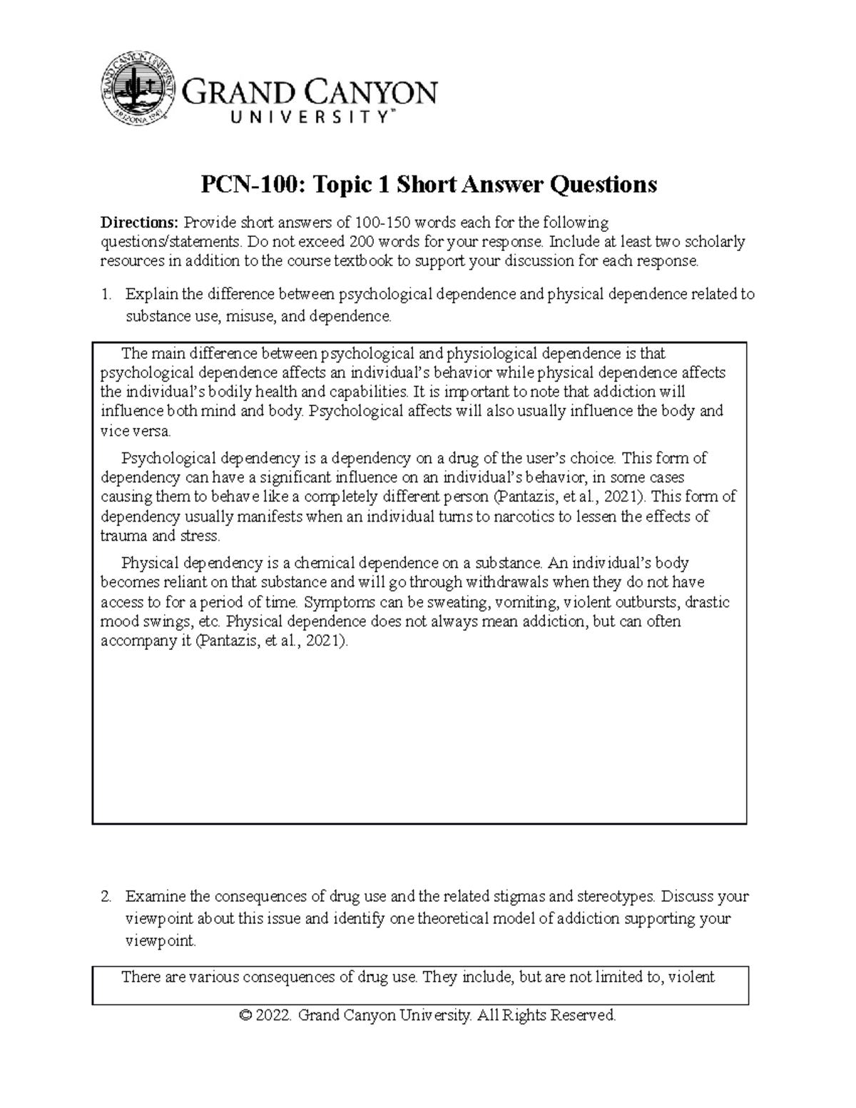 PCN-100 Topic 1 Short Answer - PCN-100: Topic 1 Short Answer Questions ...