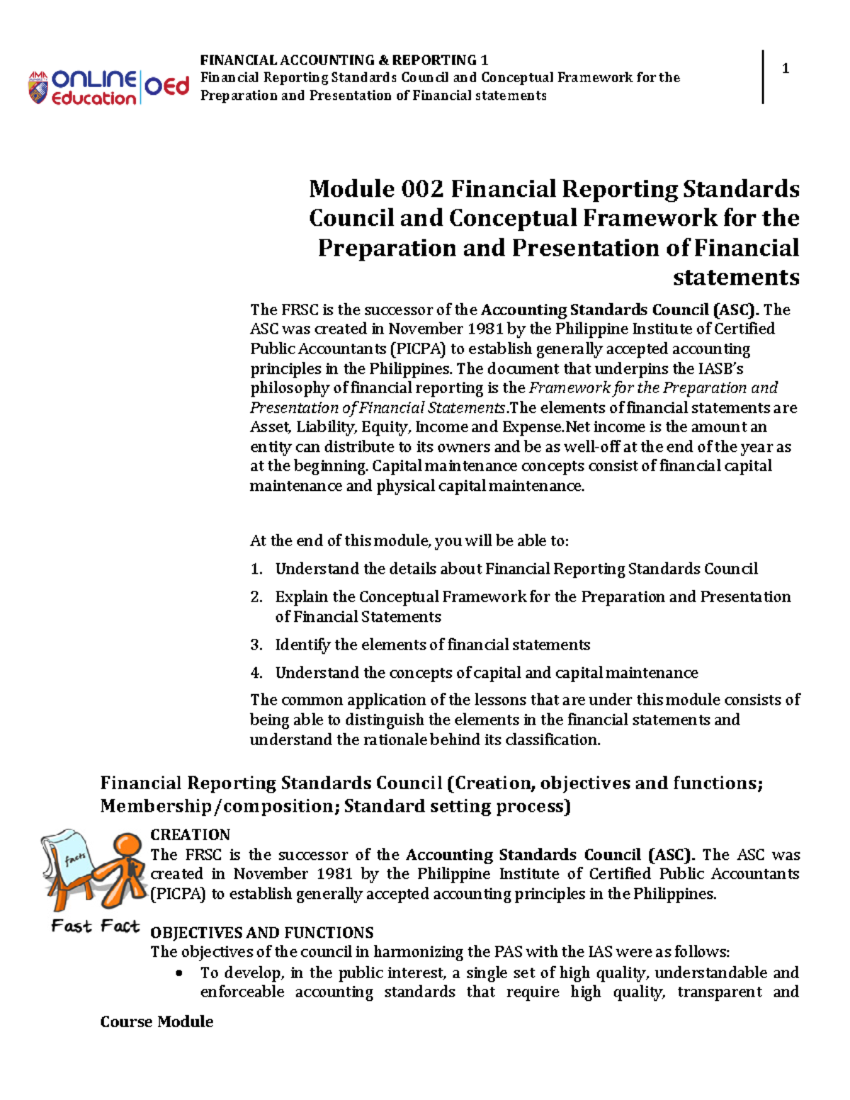 FRS Council and Conceptual Framework Concepts and Principles of ...