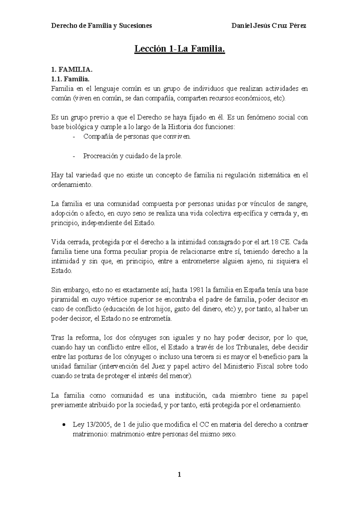 Lección 1-La Familia - 1. FAMILIA. 1. Familia. Familia en el lenguaje ...