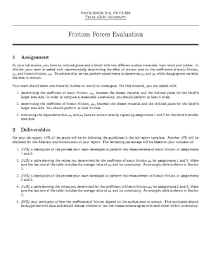 216 lab6 harmonic motion - PHYS/ENGR 216, PHYS 226 Texas A&M University ...