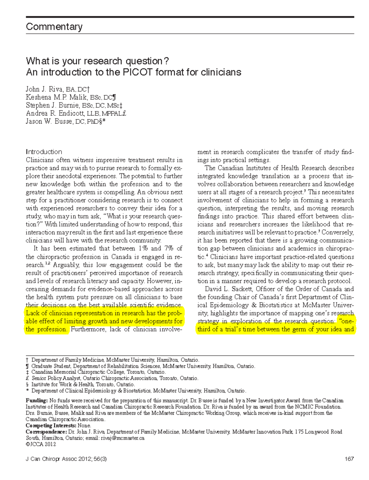 3 What is your research question An introduction to the Picot format ...