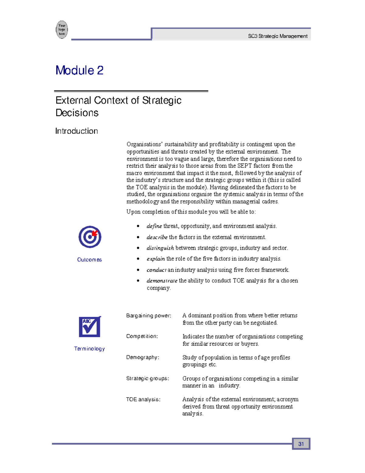 Strategic-MNGT-2 - strategies - SC3 Strategic Management Module 2 ...