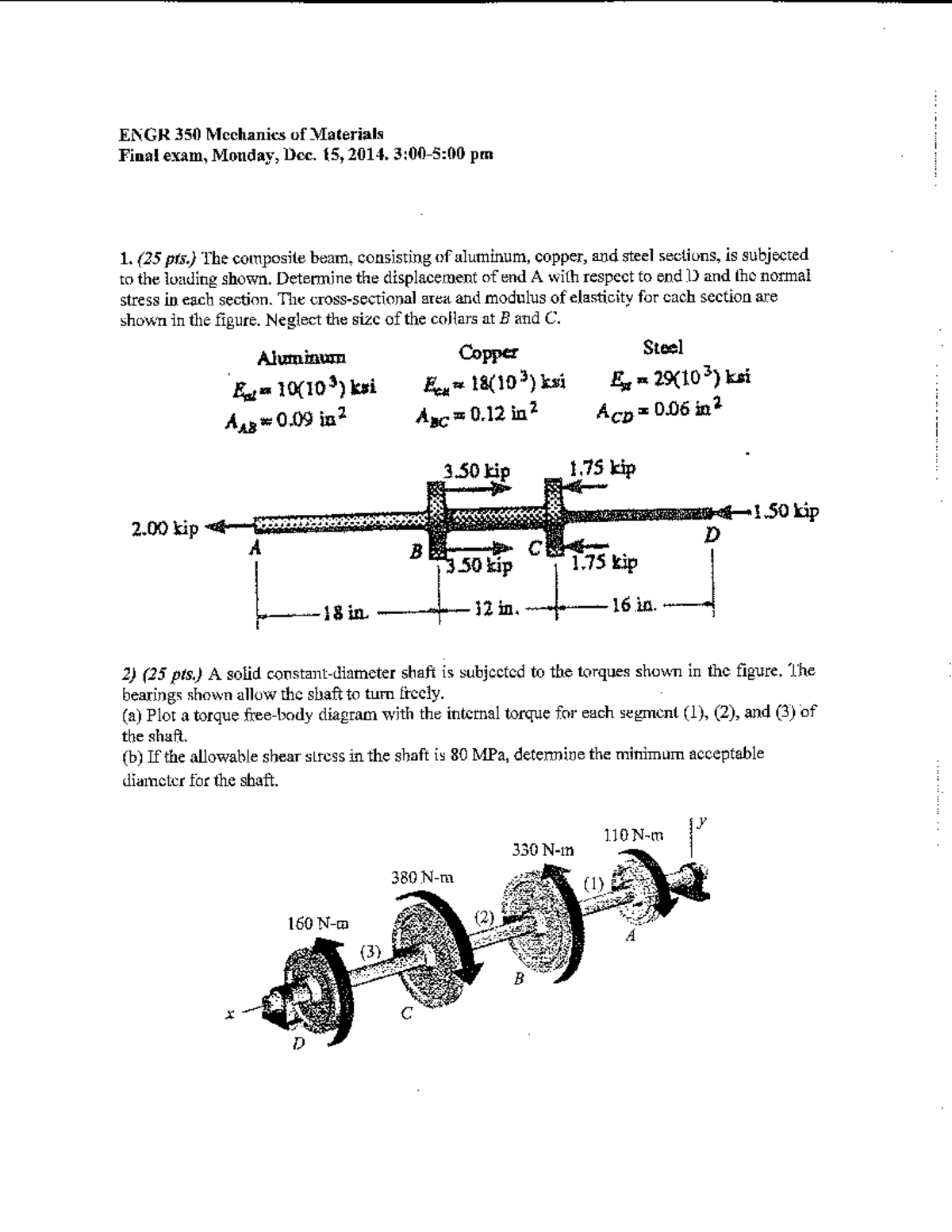 Final-exam-solutions - Principles of Materials Science and Engineering ...