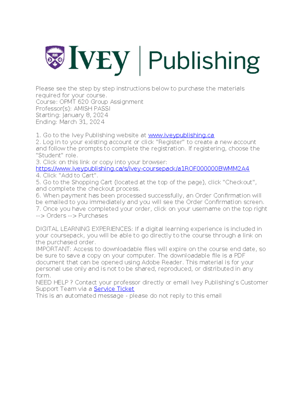 Purchasing Instruction Case Study 3 - Please see the step by step ...