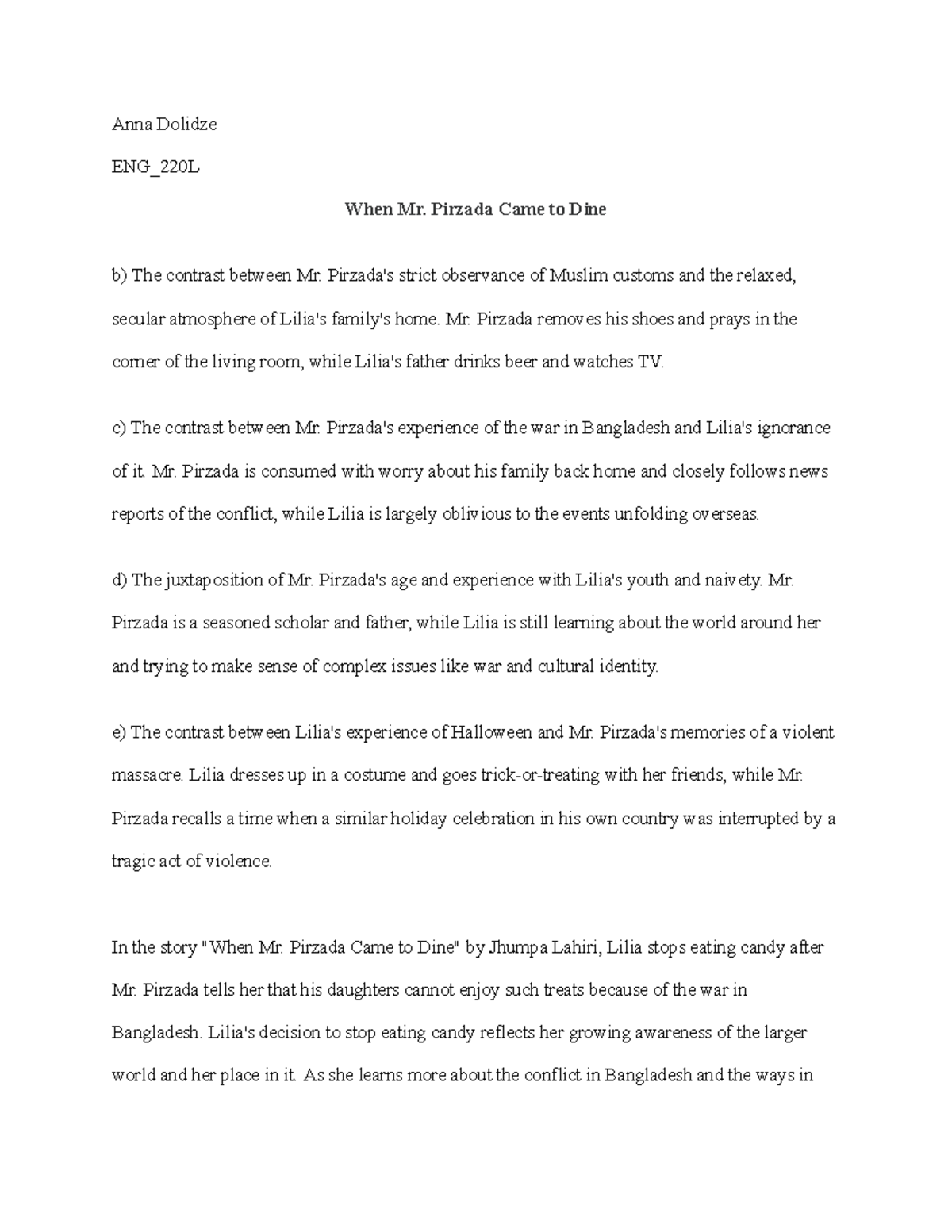 When Mr. Pirzada Came to Dine Dolidze - Anna Dolidze ENG_220L When Mr ...