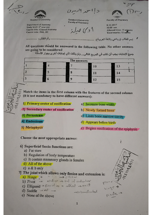 Histology questions - Studocu