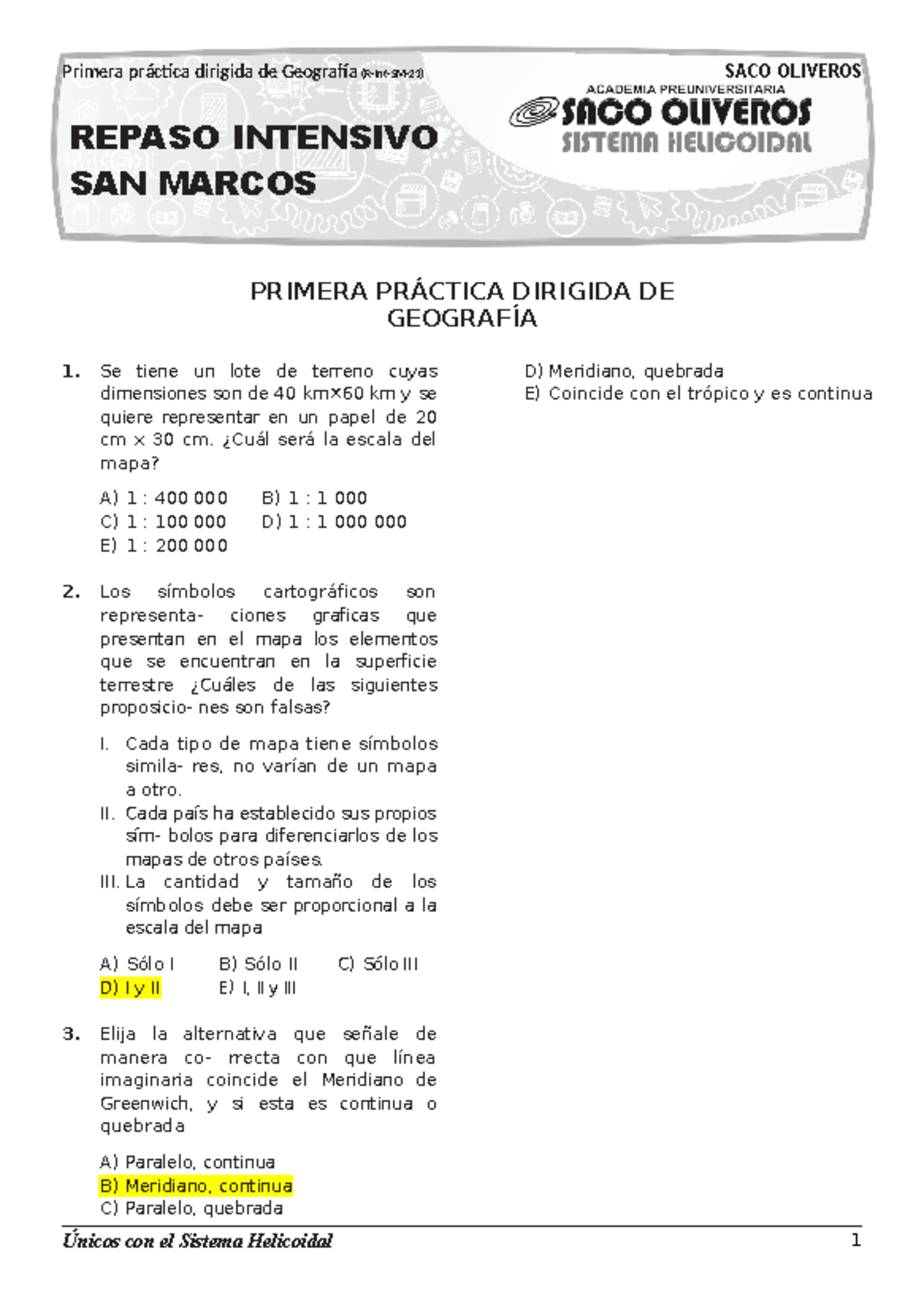 14 Geog SM RInt Pract Dirig N 1-210317-102351 - PRIMERA PRÁCTICA DIRIGIDA DE GEOGRAFÍA 1. Se ...