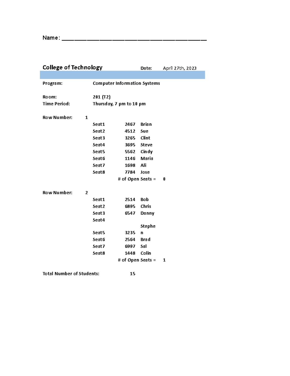 Repeating Group Normalization Example Solution - Name: - Studocu