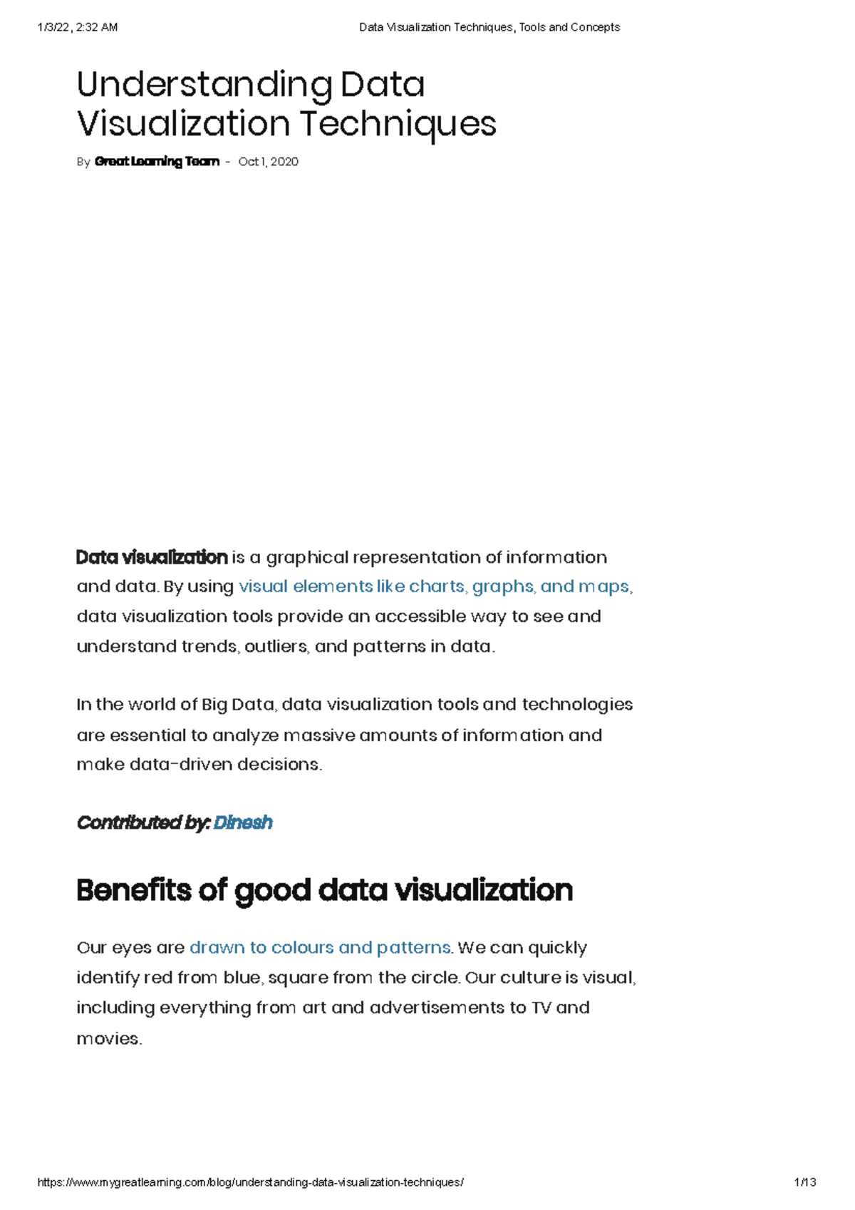 Data Visualization Techniques(AI)2 - Understanding Data Visualization Techniques By Great ...