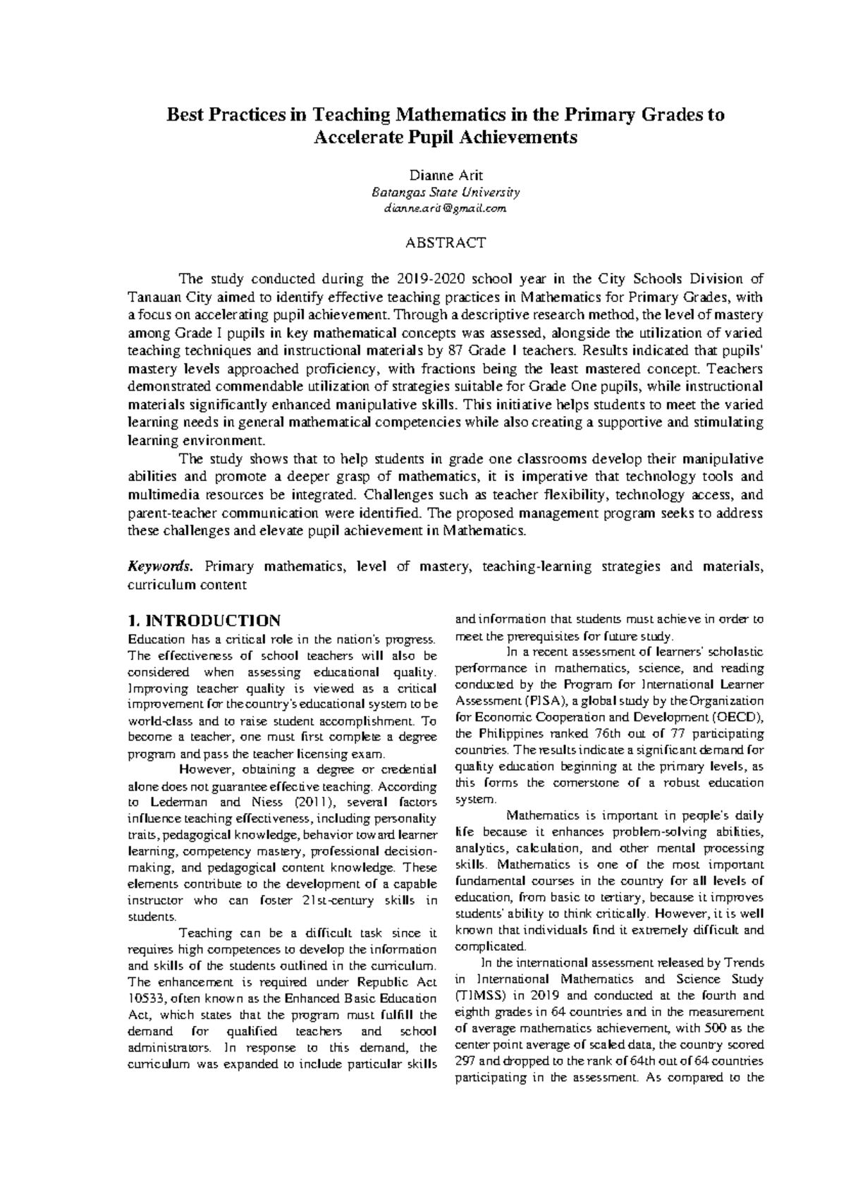 MAED EM - Arit, Dianne, Samoza - Executive Summary - Best Practices in ...