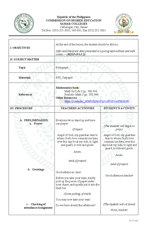 Detailed Lesson Plan in TLE 6 - Objective: A. Content Standard ...