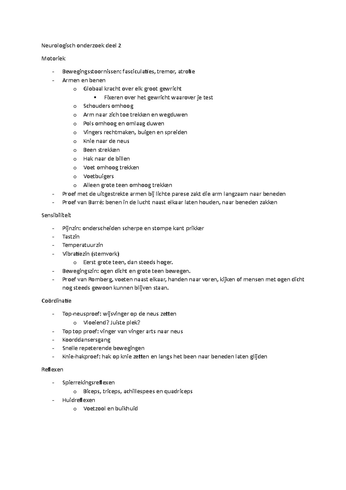 Neurologisch onderzoek deel 2 - Bewegingszin: ogen dicht en grote teen ...